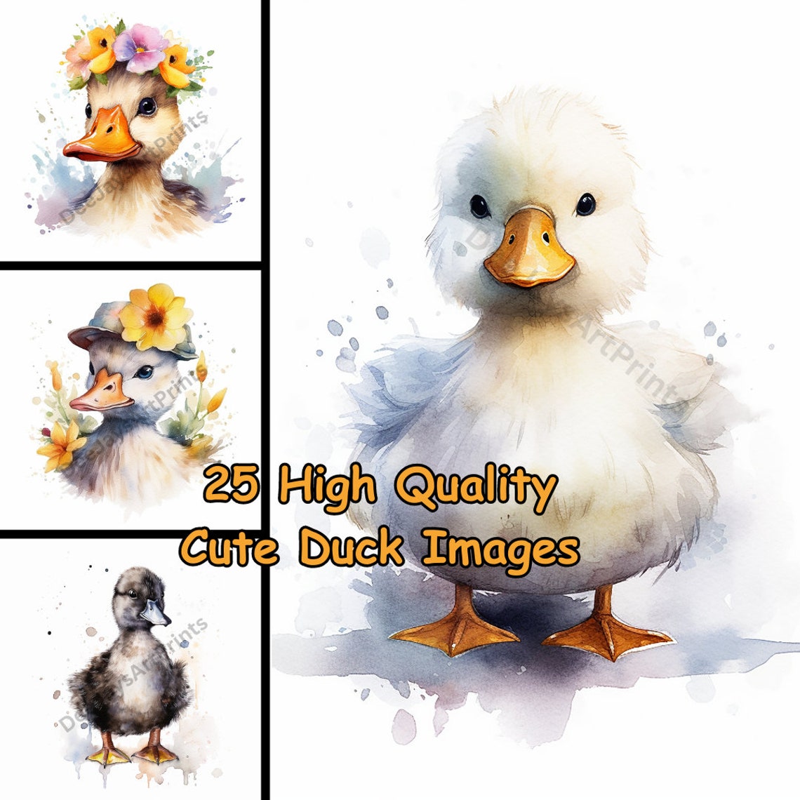 Cute Duck Clipart 25 High Quality Pngs Digital Download - Etsy