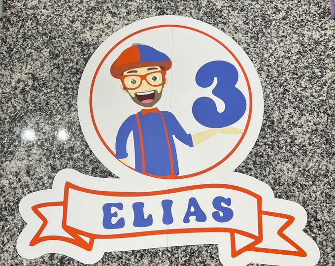 Blippi Birthday Sign - Etsy