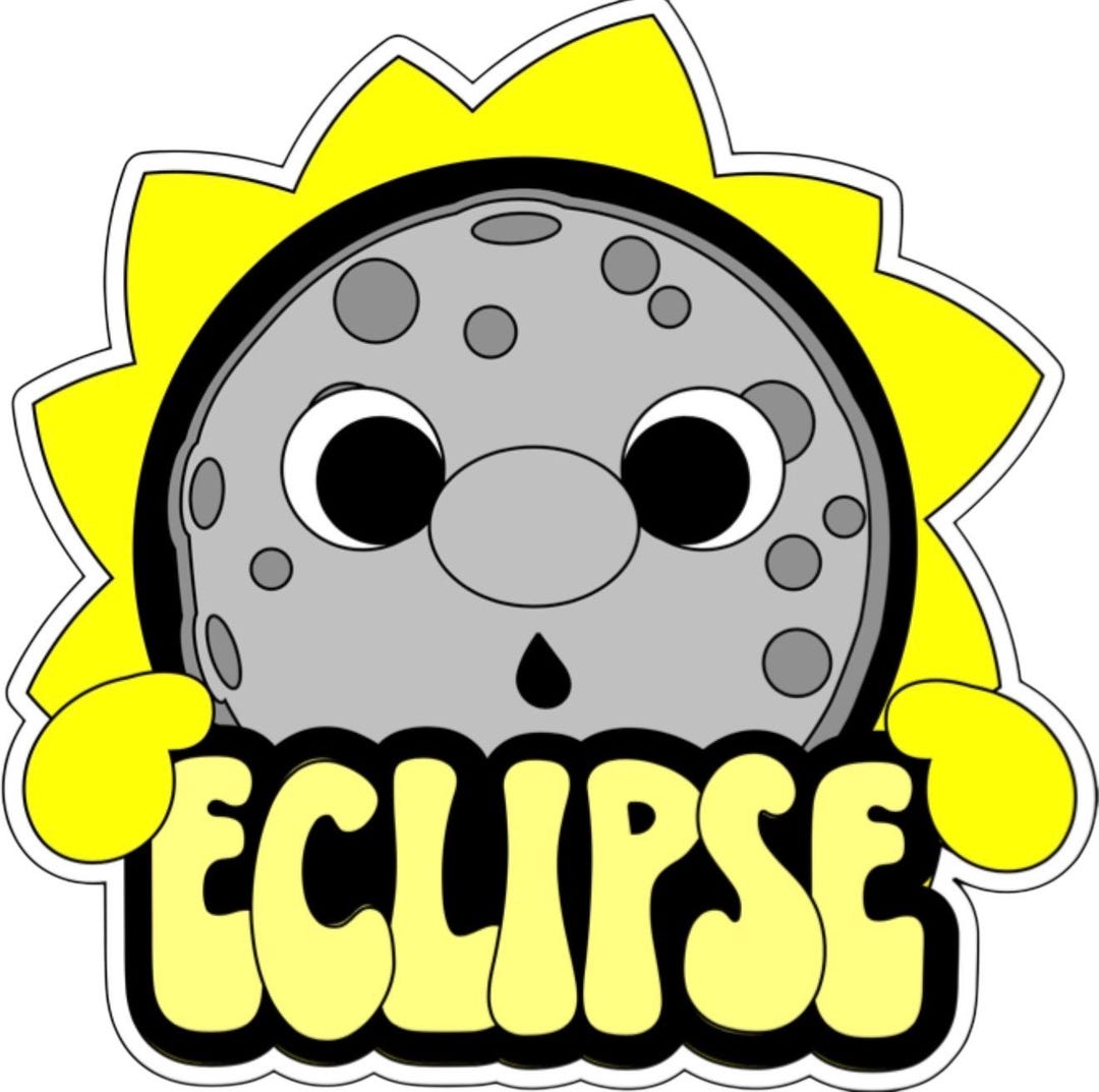 Solar Eclipse Die Cut: Handmade Scrapbook Embellishment - Etsy