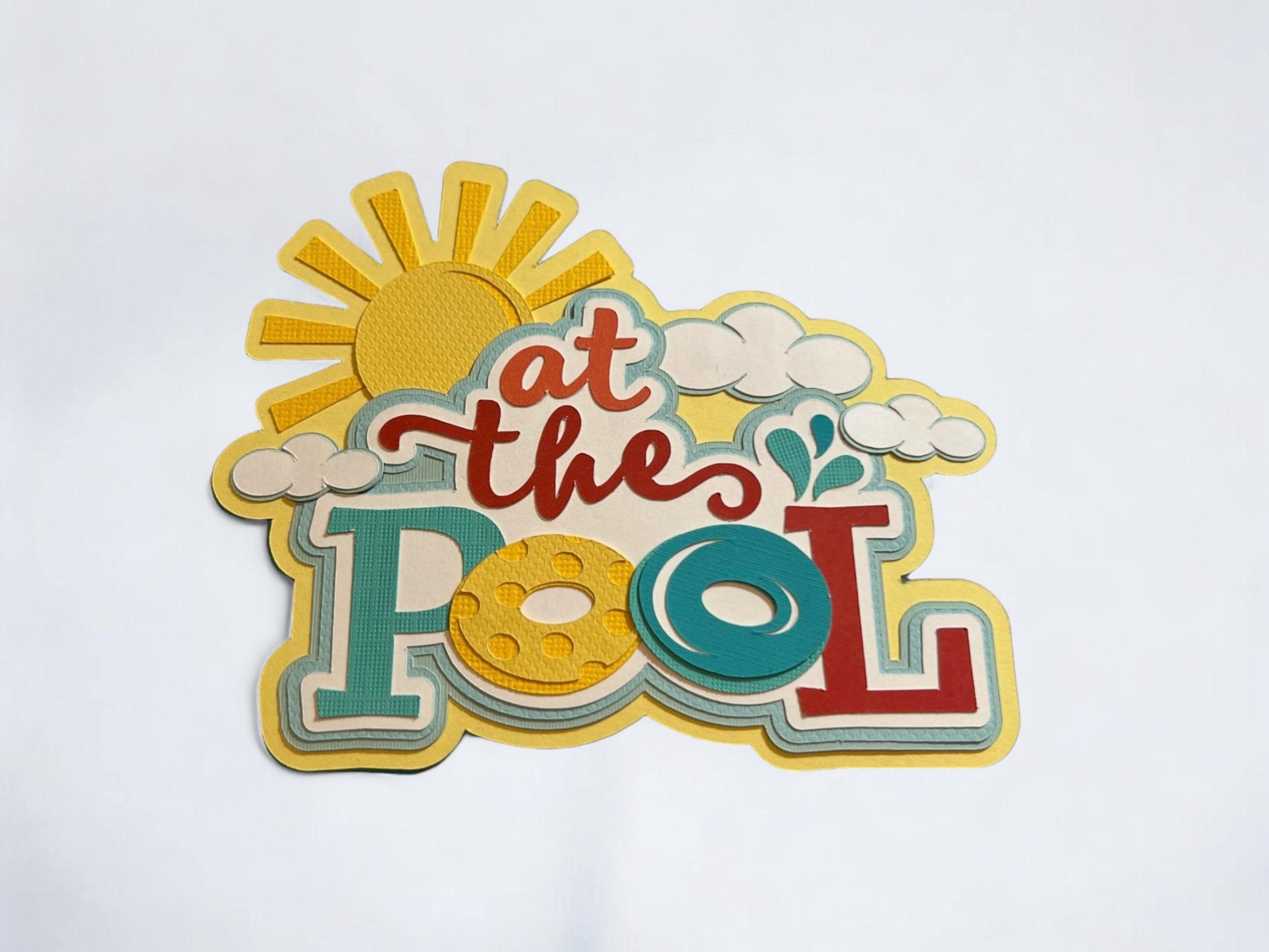 At the Pool Photos Scrapbook, Pool Photos Die Cut, Pool Photos ...