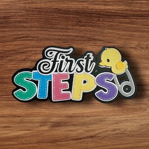 My First Steps Photos Scrapbook, First Steps Die Cut, First Steps ...