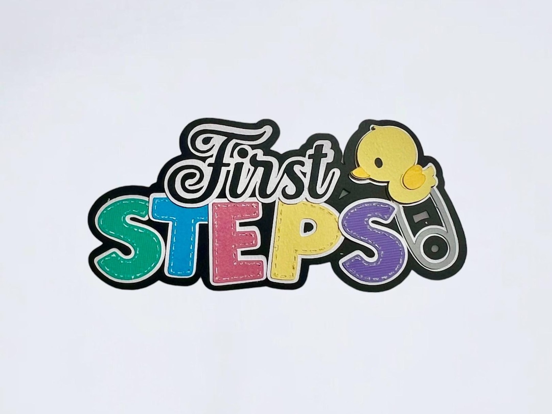 My First Steps Photos Scrapbook, First Steps Die Cut, First Steps ...