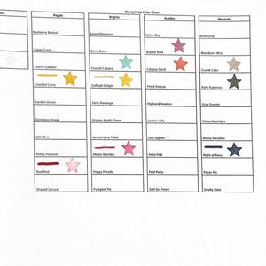 Stampin' up Printable Swatch Chart Use to Track Your Inventory - Etsy