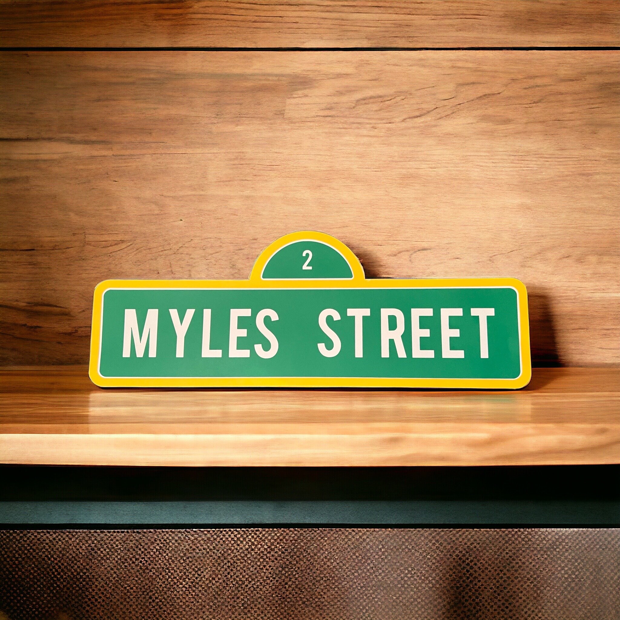 Small Custom Name or Text Street Sign Scrapbook Title Birthday Cake ...