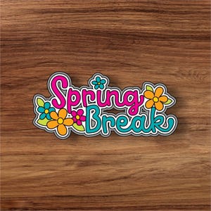 Spring Break Scrapbook, Spring Break Photos Die Cut, Spring Photos ...