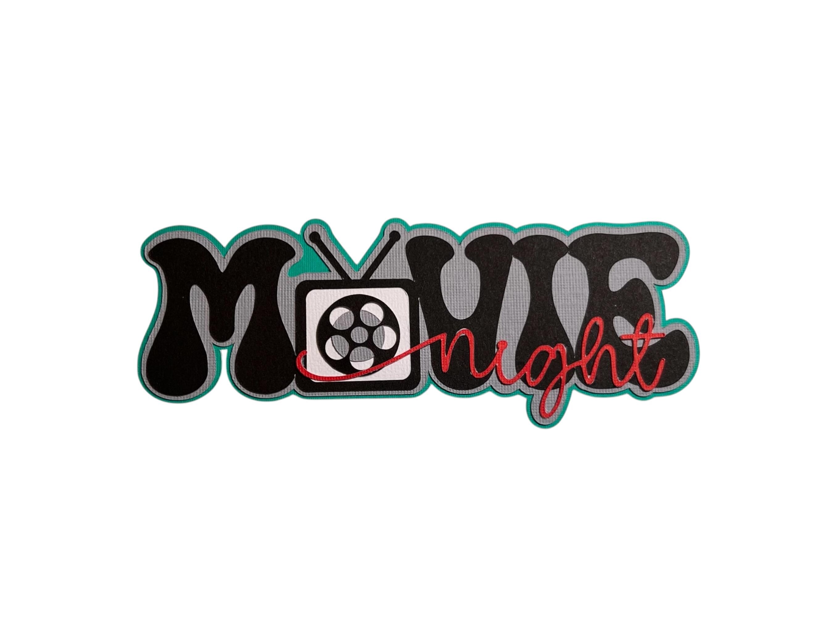 Movie Night Photos Scrapbook, Movie Night Die Cut, Movie Night ...