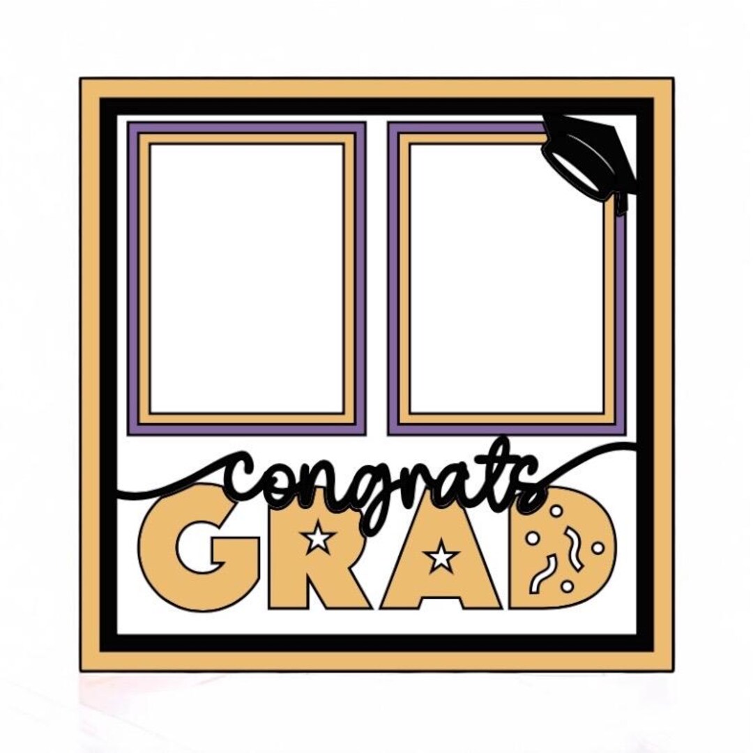 Congrats Grad Graduation Scrapbook Page: Handmade Layered Page - Etsy