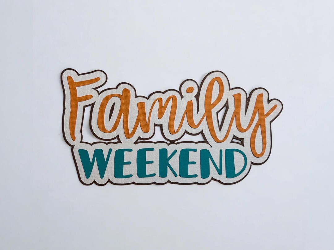 Family Weekend Travel Scrapbook, Family Die Cut, Travel Die Cut, Family ...