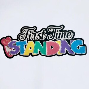 My First Time Standing Photos Scrapbook, First Standing Die Cut, First ...