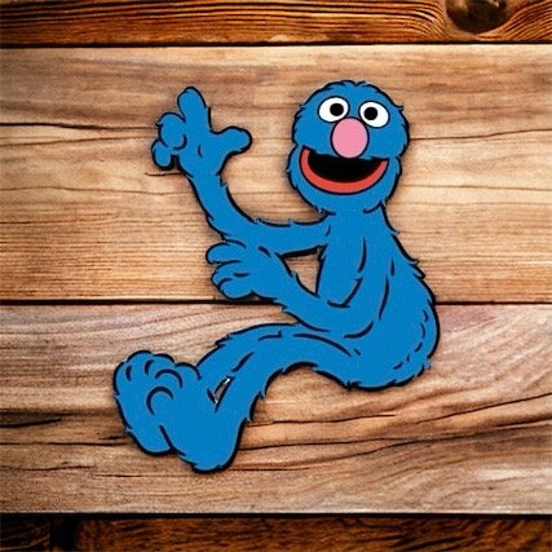 Sesame Street Grover Sitting Die Cut Scrapbook Page Title Embellishment ...