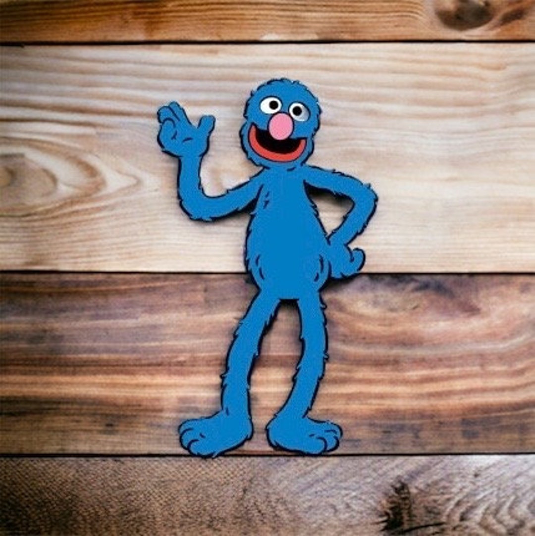 Sesame Street Grover Waving Die Cut Scrapbook Page Title Embellishment ...