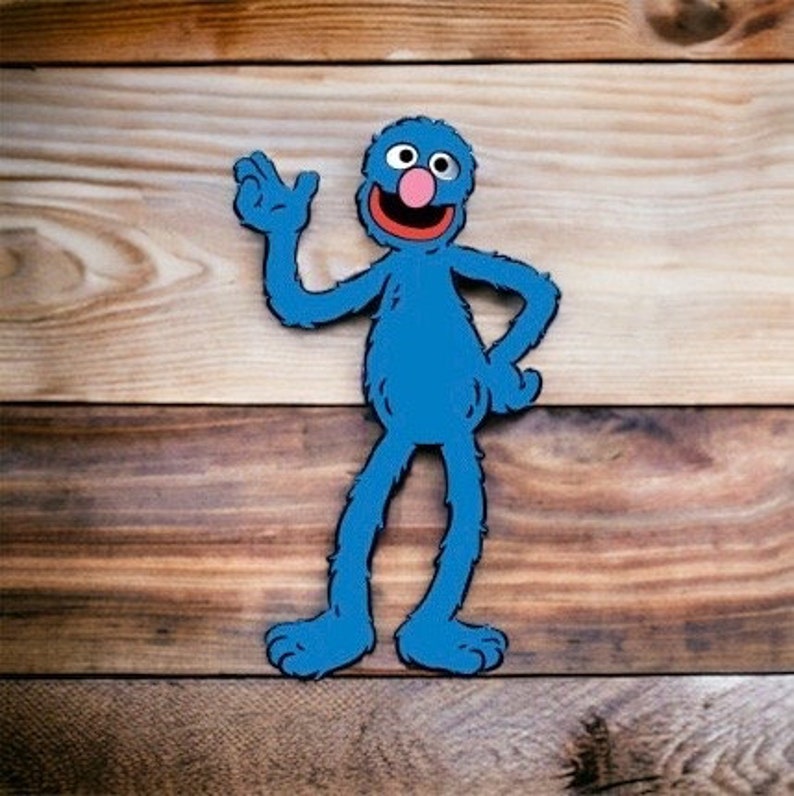 Sesame Street Grover Waving Die Cut Scrapbook Page Title Embellishment ...