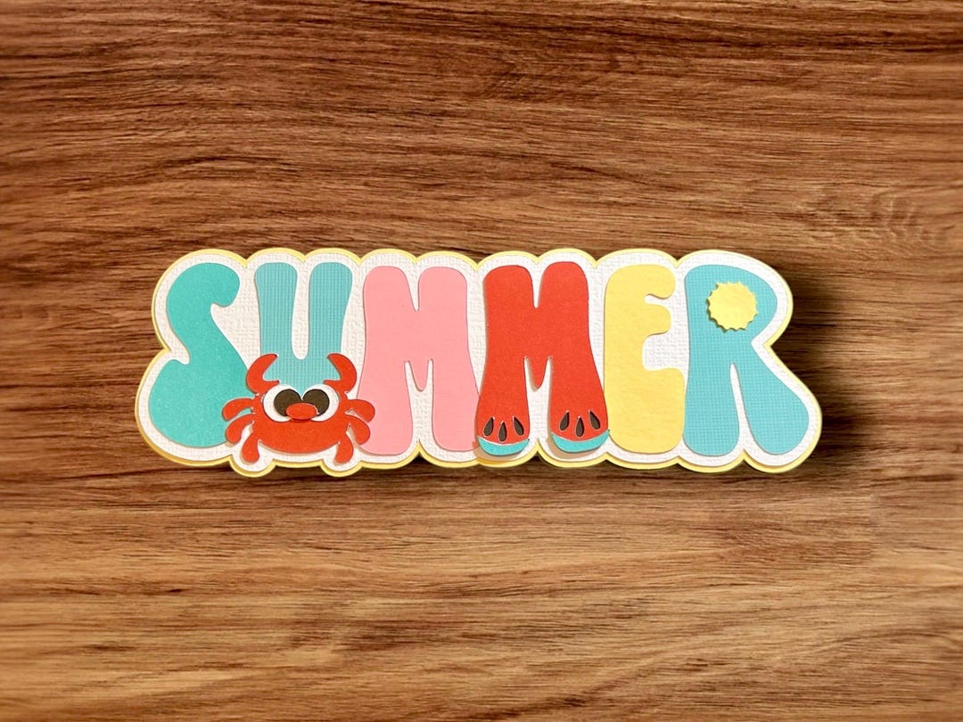 Summer Photos Scrapbook, Summer Travel Die Cut, Summer Scrapbook ...