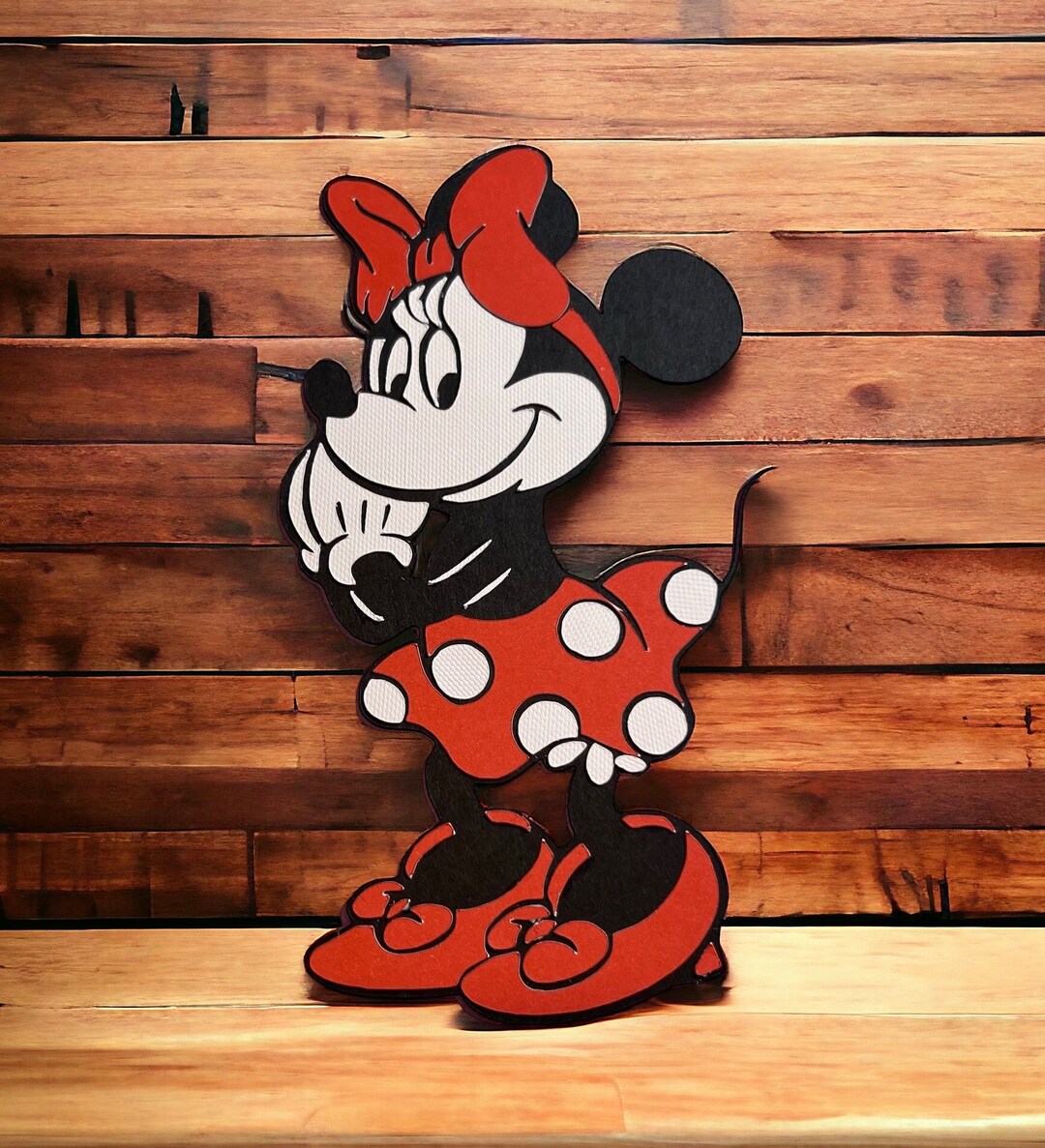 Classic Minnie Mouse Die Cut Scrapbook Page Title Embellishment Card ...