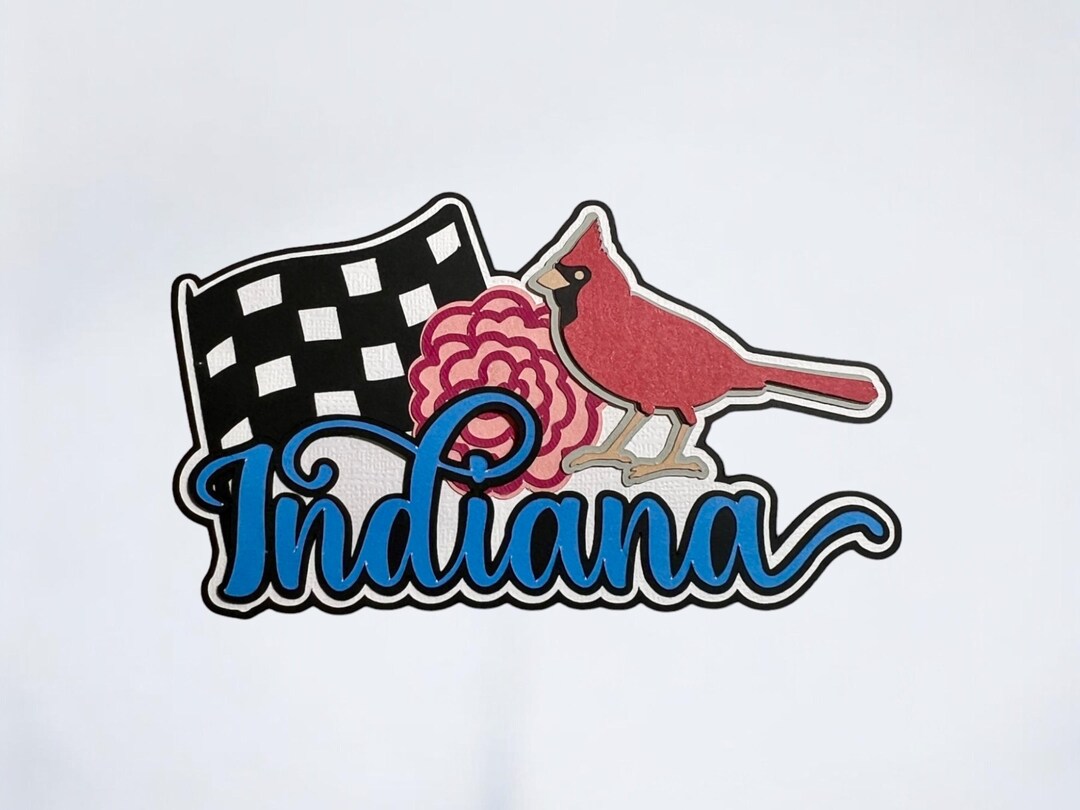 Indiana State Photos Scrapbook, Indiana Premade Die Cut, Indiana ...