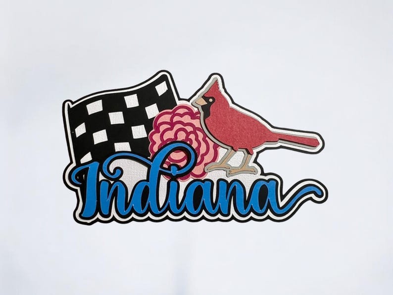 Indiana State Photos Scrapbook, Indiana Premade Die Cut, Indiana ...