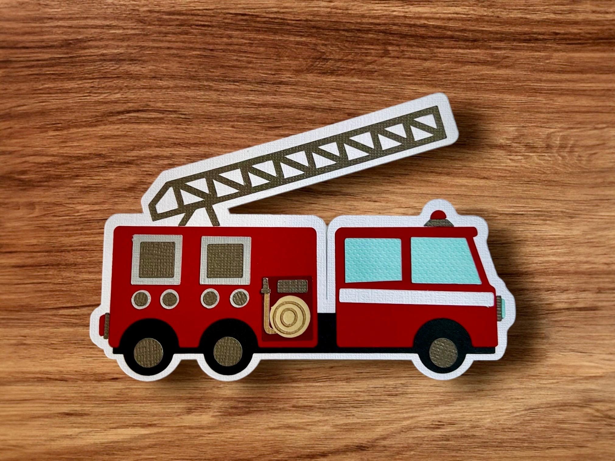 Fire Truck Photos Scrapbook, Fire Engine Die Cut, Fire Truck Photos ...