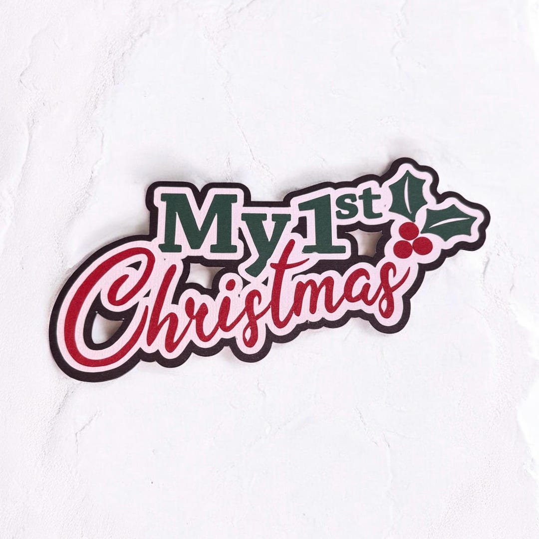 My 1st Christmas Photos Scrapbook, First Christmas Die Cut, First ...
