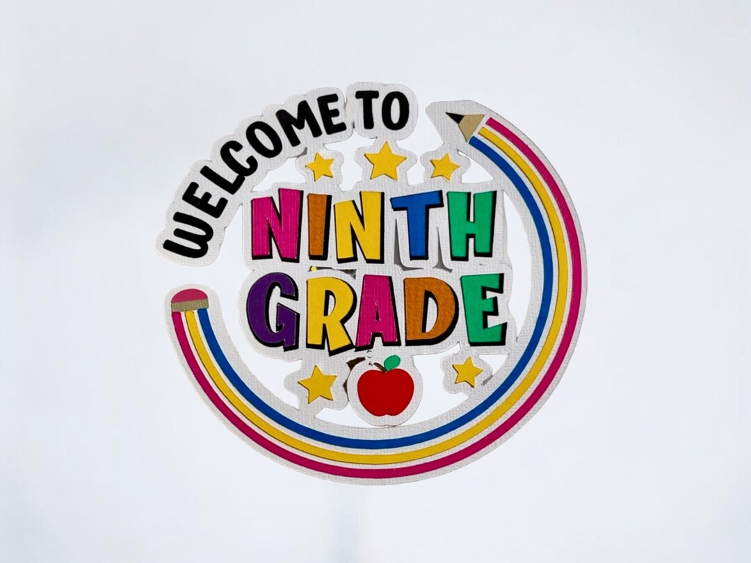 Welcome to 9th Grade Photos Scrapbook, Nineth Grade Die Cut, 9th Grade ...