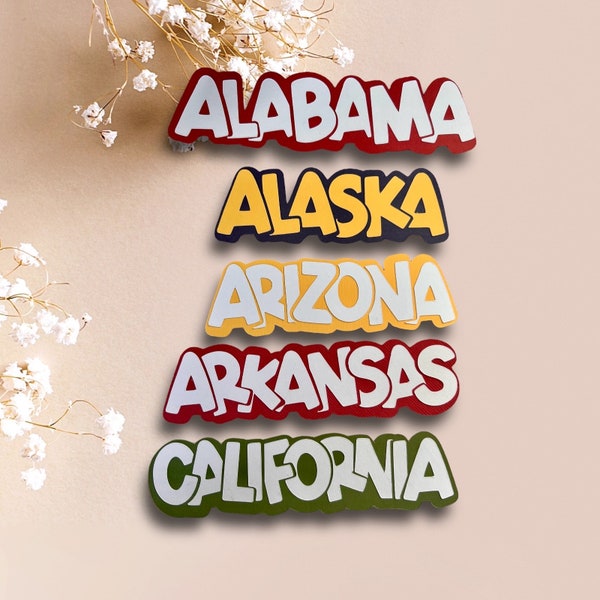 Die Cut States - Etsy