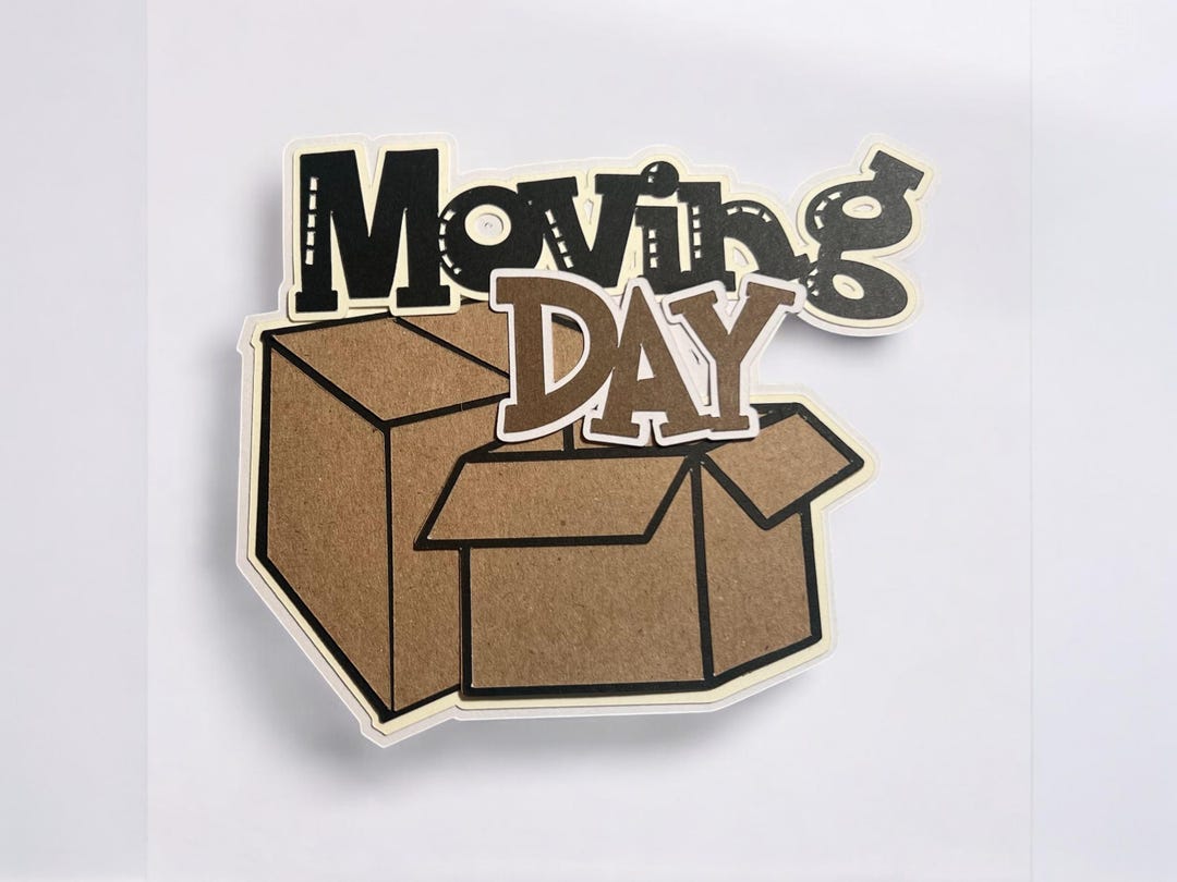 Moving Day Photos Scrapbook, Moving Day Die Cut, New House/home Photos ...