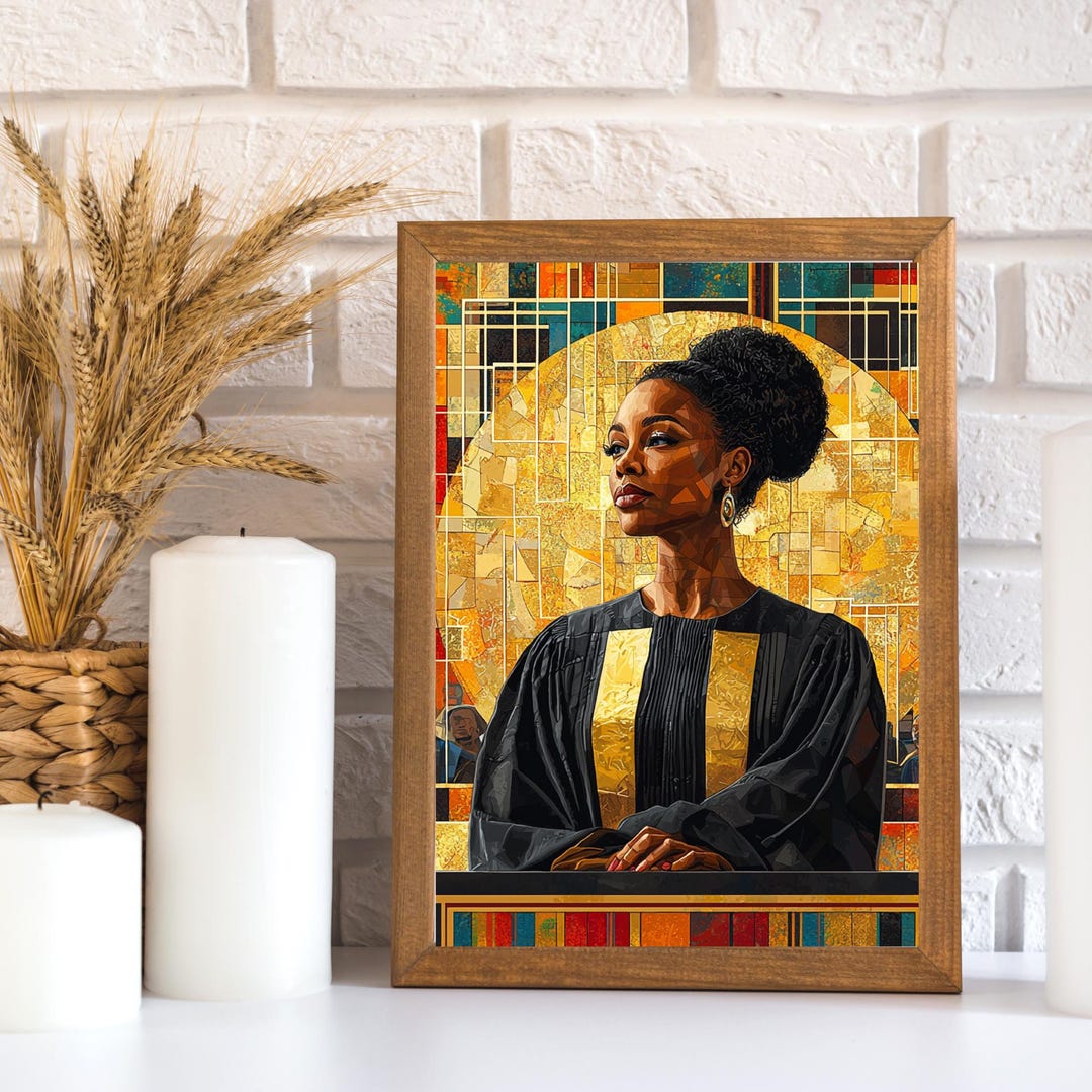 Black Woman Judge Artwork Digital Print, African American Women of ...