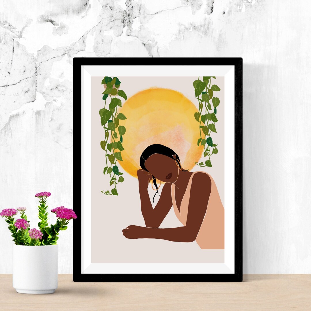 Printable Black Girl Art, African American Art, Women of Color Digital ...