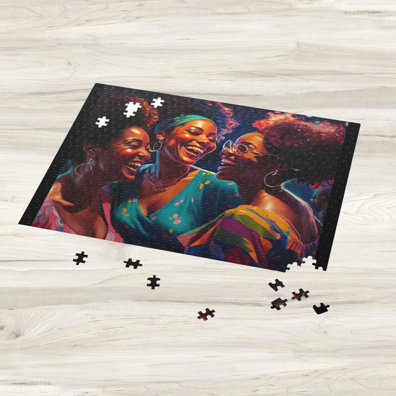 500 Piece African American Sisters Artistic Puzzle, Jigsaw Puzzle ...