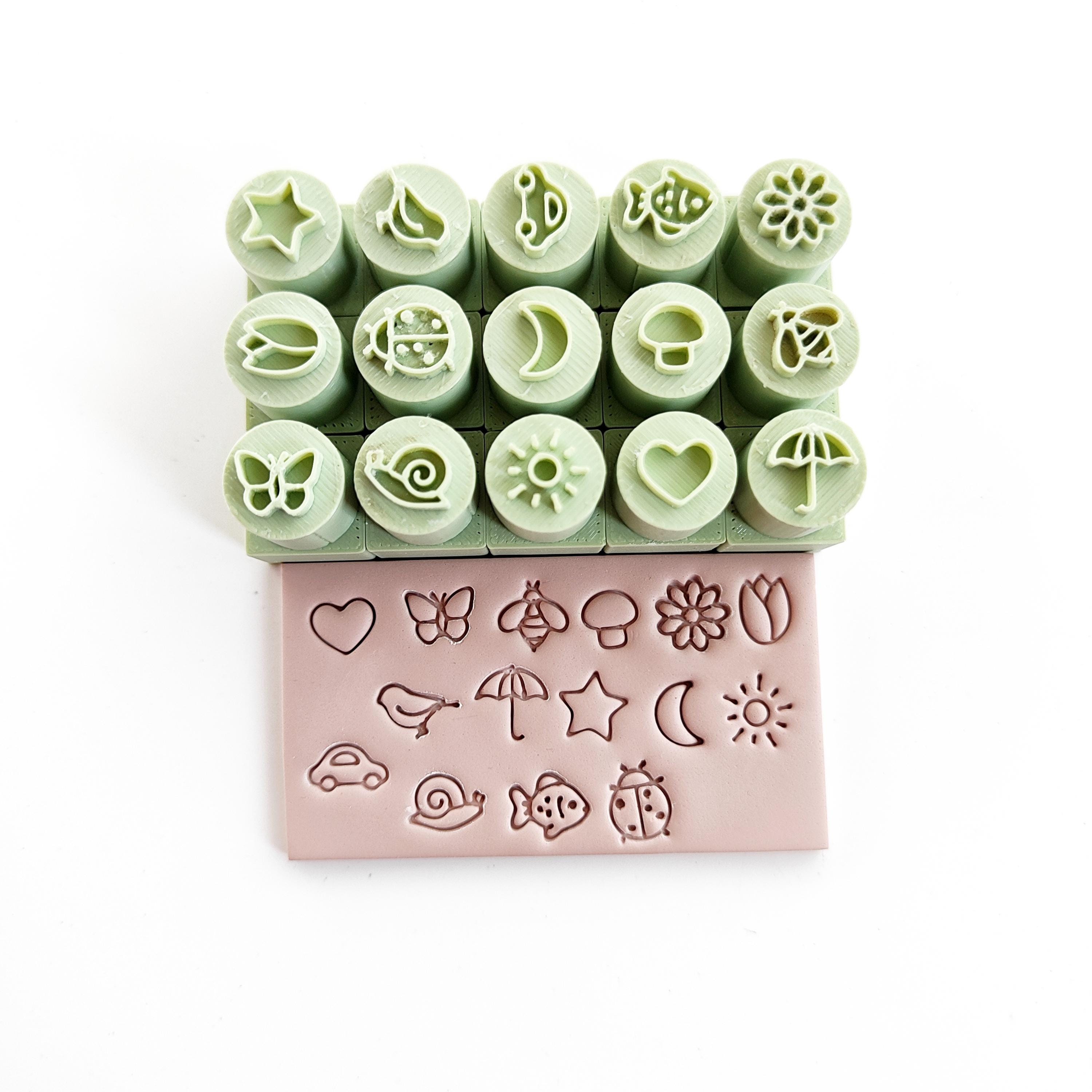 Tiny Polymer Clay Stamps Set, Micro Detail Tools, Embossing Stamps for ...