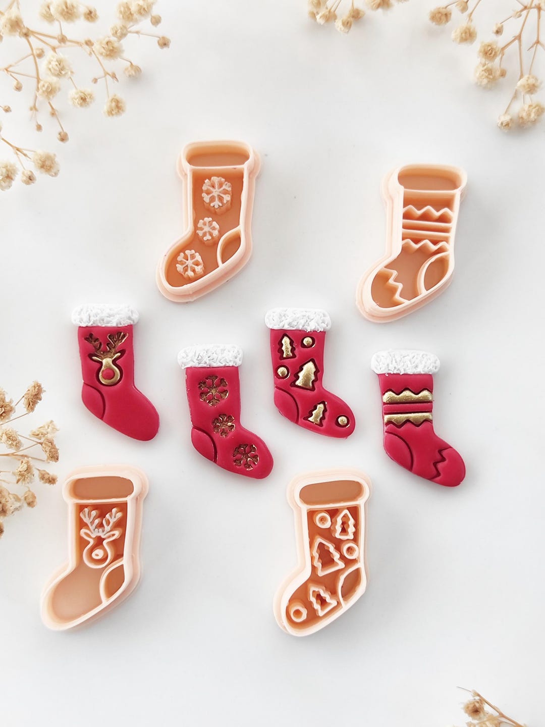 Christmas Stocking Clay Cutters | Polymer Earrings Tools - Etsy