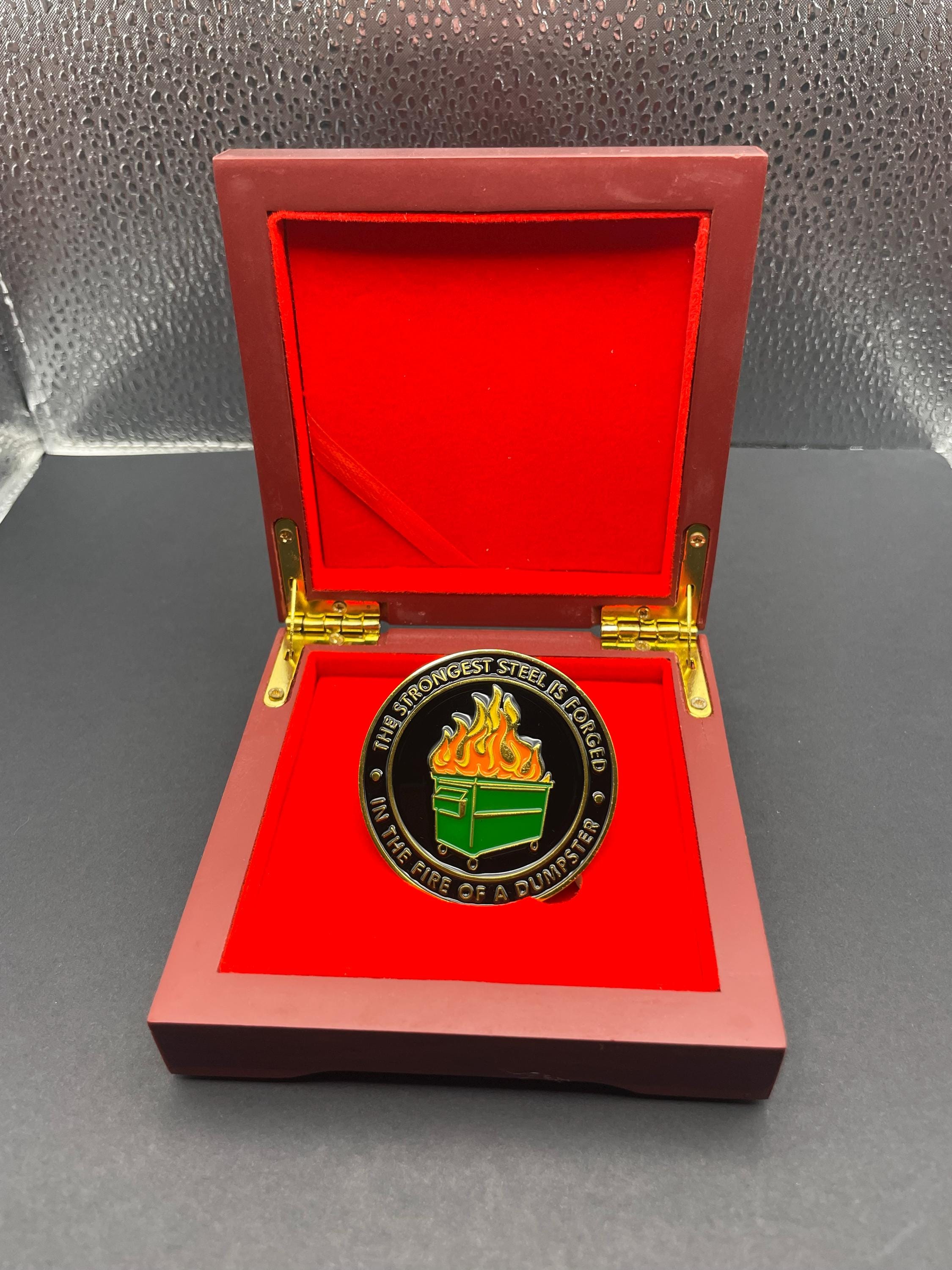 Dumpster Fire Challenge Coin – Full Color 2-sided Design - Etsy