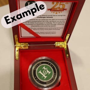 Custom Wooden Challenge Coin Display – Engraved Gift Box - Etsy
