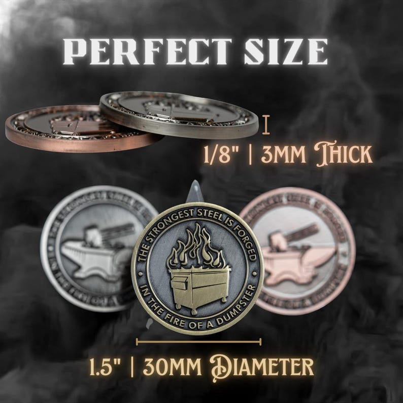 Dumpster Fire Challenge Coin – Funny Office Gift, Retirement Gag Gift ...