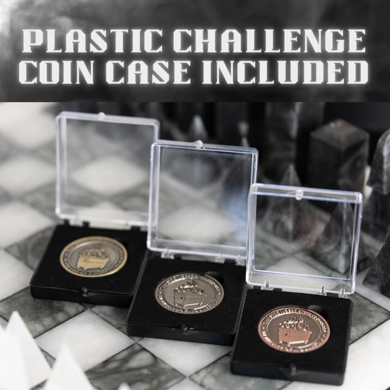 Dumpster Fire Challenge Coin – Funny Office Gift, Retirement Gag Gift ...