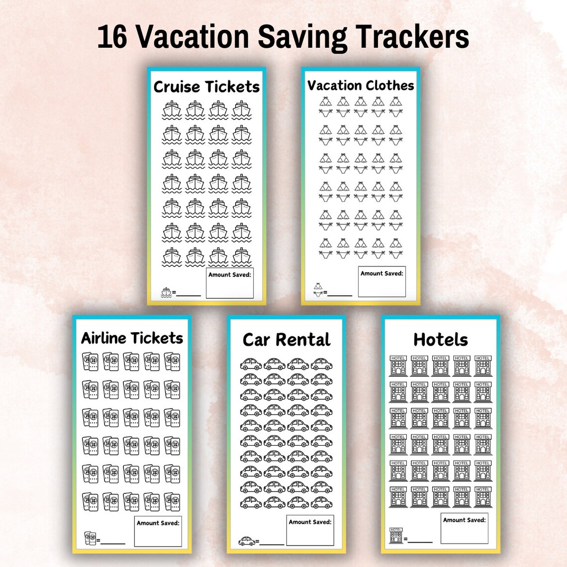 Vacation Savings, Money Saving Challenge, Vacation Fund, Travel Savings ...