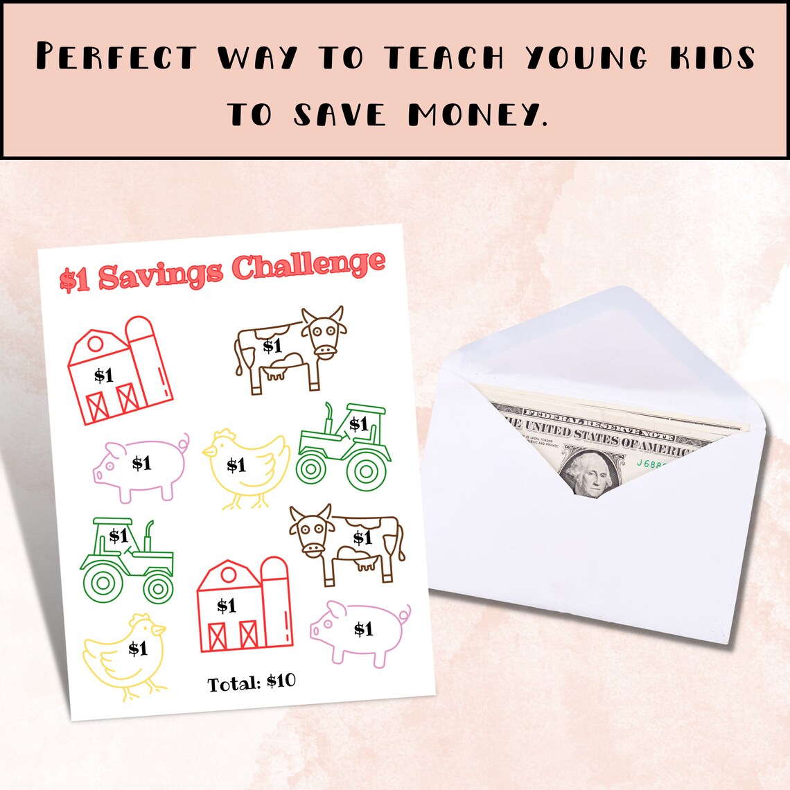 Kids Savings Challenge, Savings Challenge, Saving Trackers, Saving ...