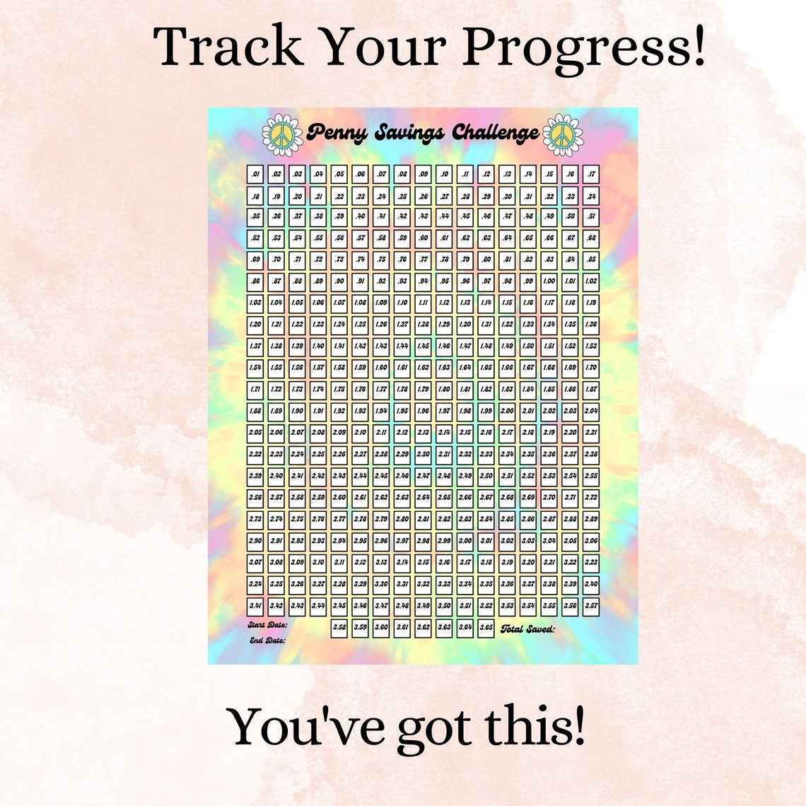 Penny Savings Challenge Printable, 1p Saving Challenge, Savings ...