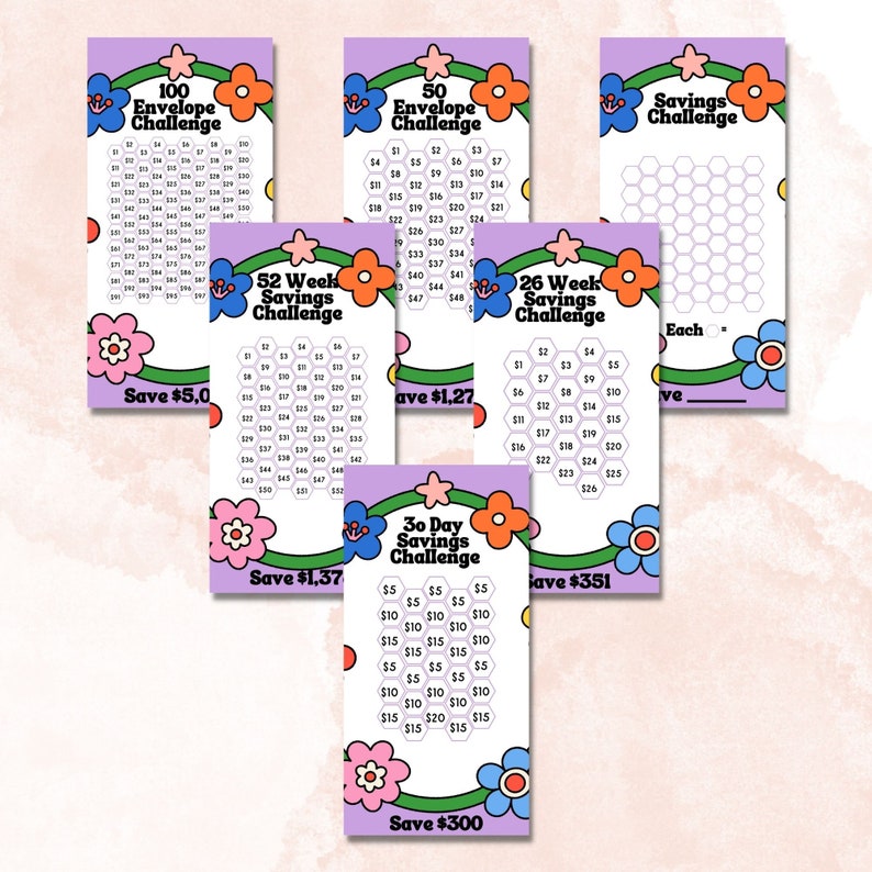 Monthly Money Saving Tracker, Cash Budget, Savings Tracker, Cash Budget ...