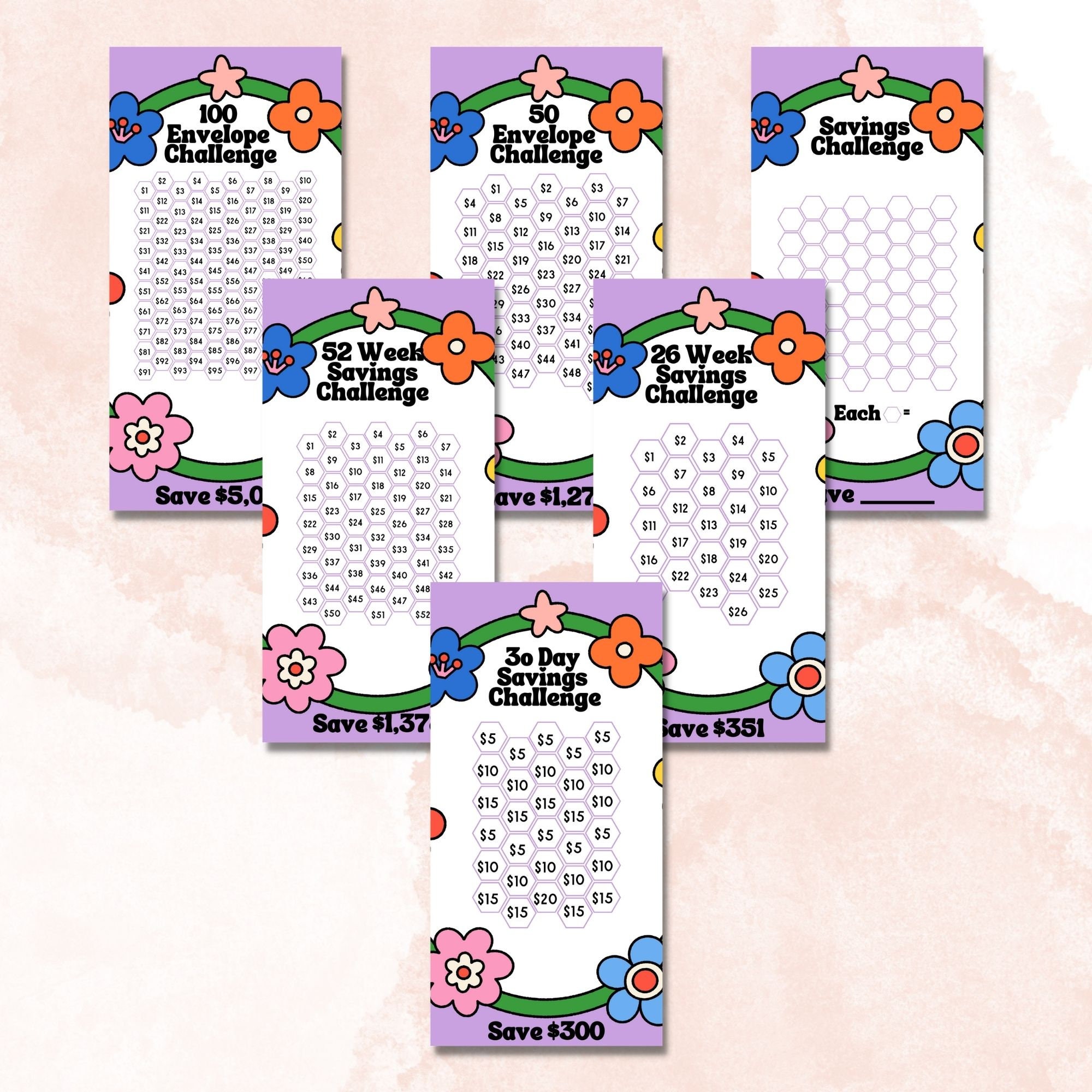 Monthly Money Saving Tracker, Cash Budget, Savings Tracker, Cash Budget ...