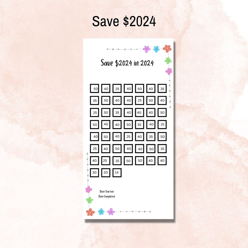 2024 Savings Challenge Printable, Saving Tracker, Cash Envelopes ...
