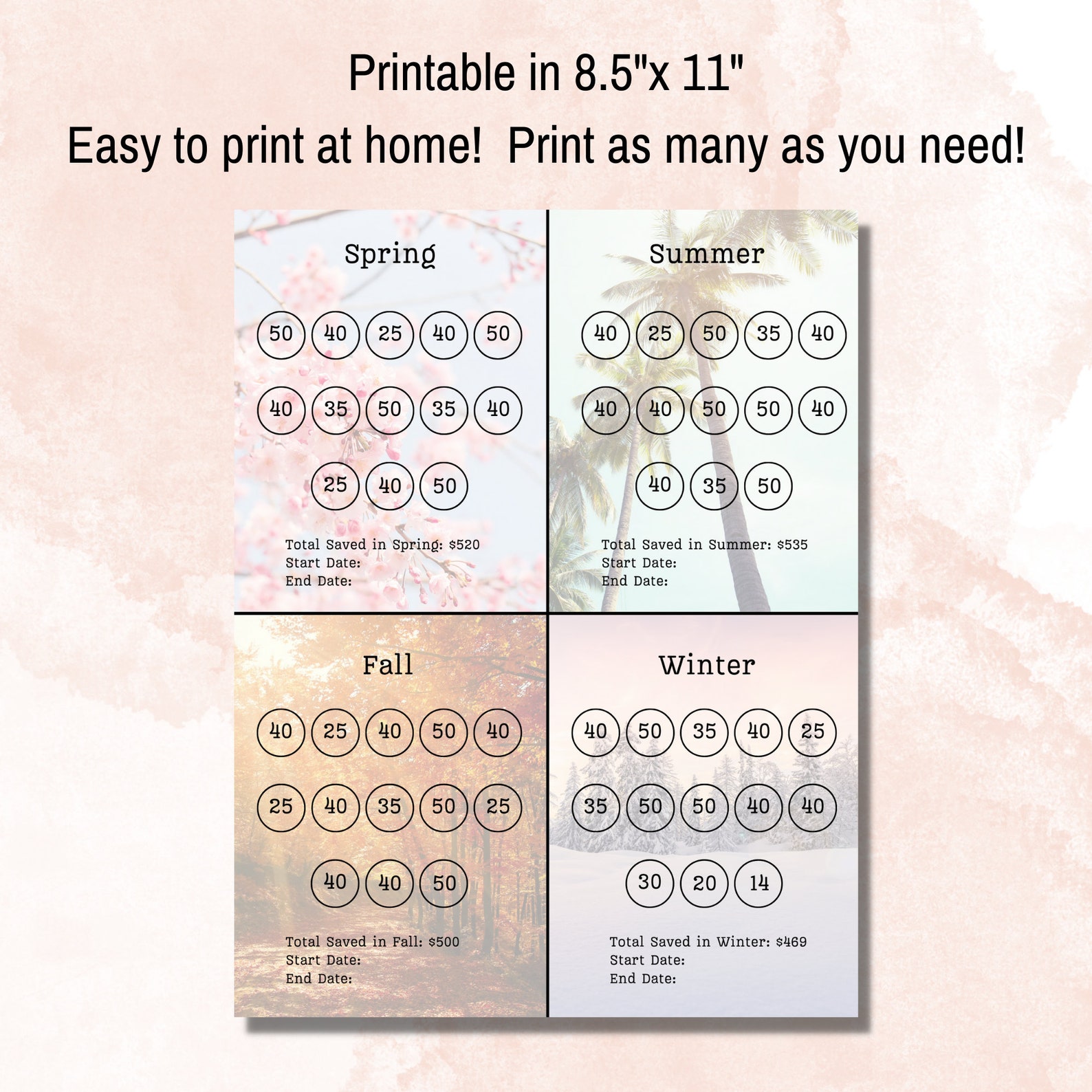 Save 2024 in 2024, Save 2024 in 2024 Saving Tracker, Save 2024 Seasons, Saving Challenge ...