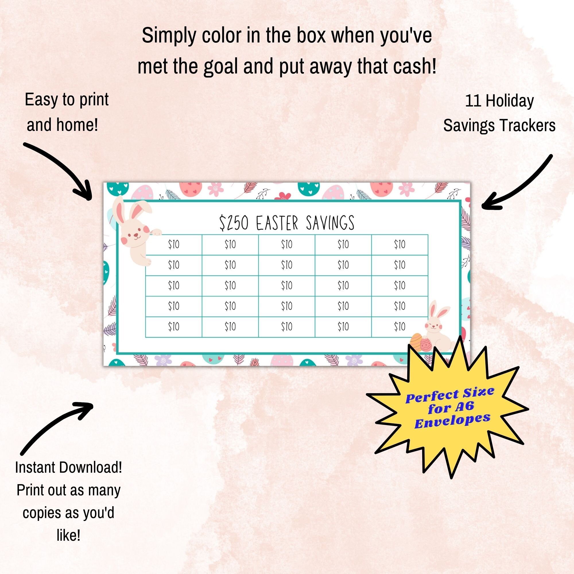 All Holiday Savings Challenge Printable, Fun Holiday Saving Tracker ...