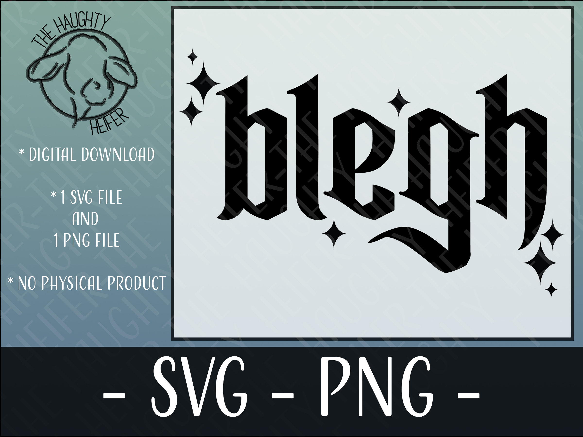Blegh With Stars SVG and PNG Instant Digital Download, Funny Metal Head ...
