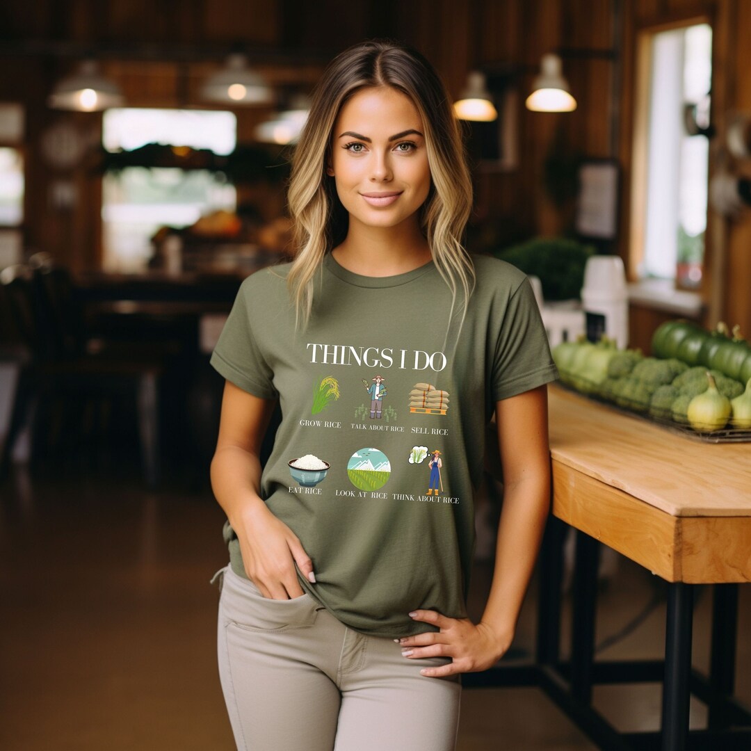 Funny Rice Farmer Shirt Harvest Season Shirt for Rice Crop Farmers ...