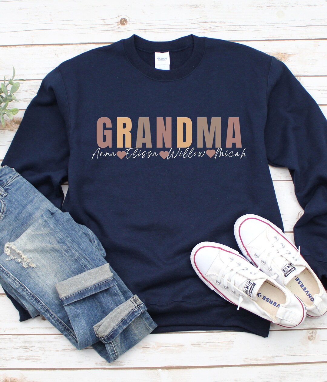 Custom Grandma Gift, Sweatshirt for Beppe, Gift for Nana, Personalized ...