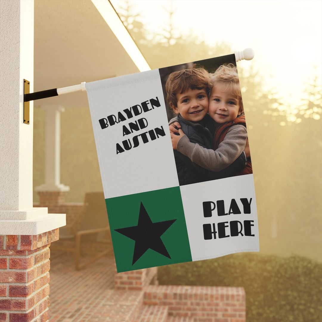 Children's Playhouse Flag, Personalized Kids Playground, Photo Flag for ...