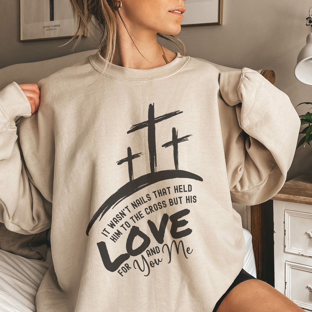 Easter Sweatshirt for Christians Faith Based Shirt Jesus Cross Sweater ...