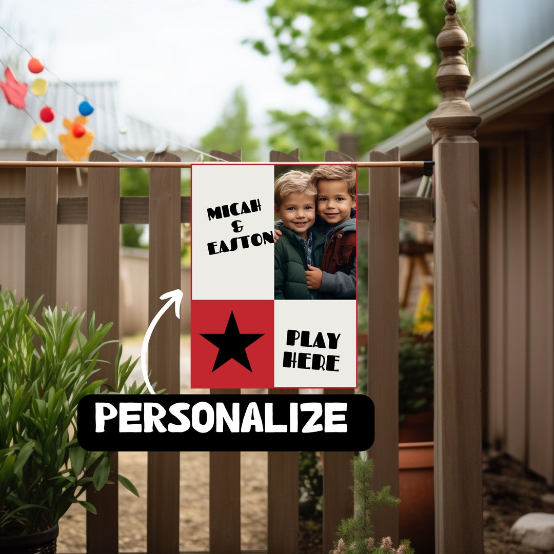 Children's Playhouse Flag, Personalized Kids Playground, Photo Flag for ...
