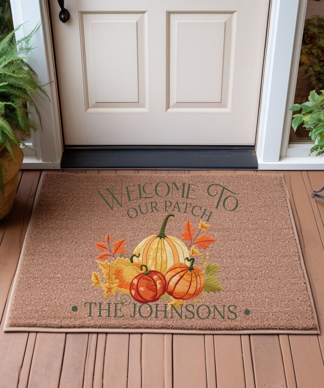 Personalized Outdoor Rug for Front Porch Door Mat Fall Decorations ...