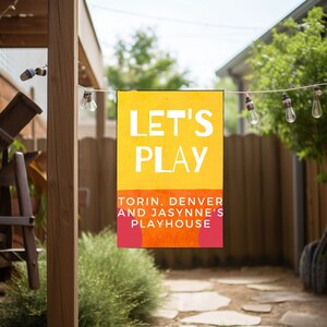 Personalized Playhouse Flag, Custom Kids Playground Banner, Children's ...